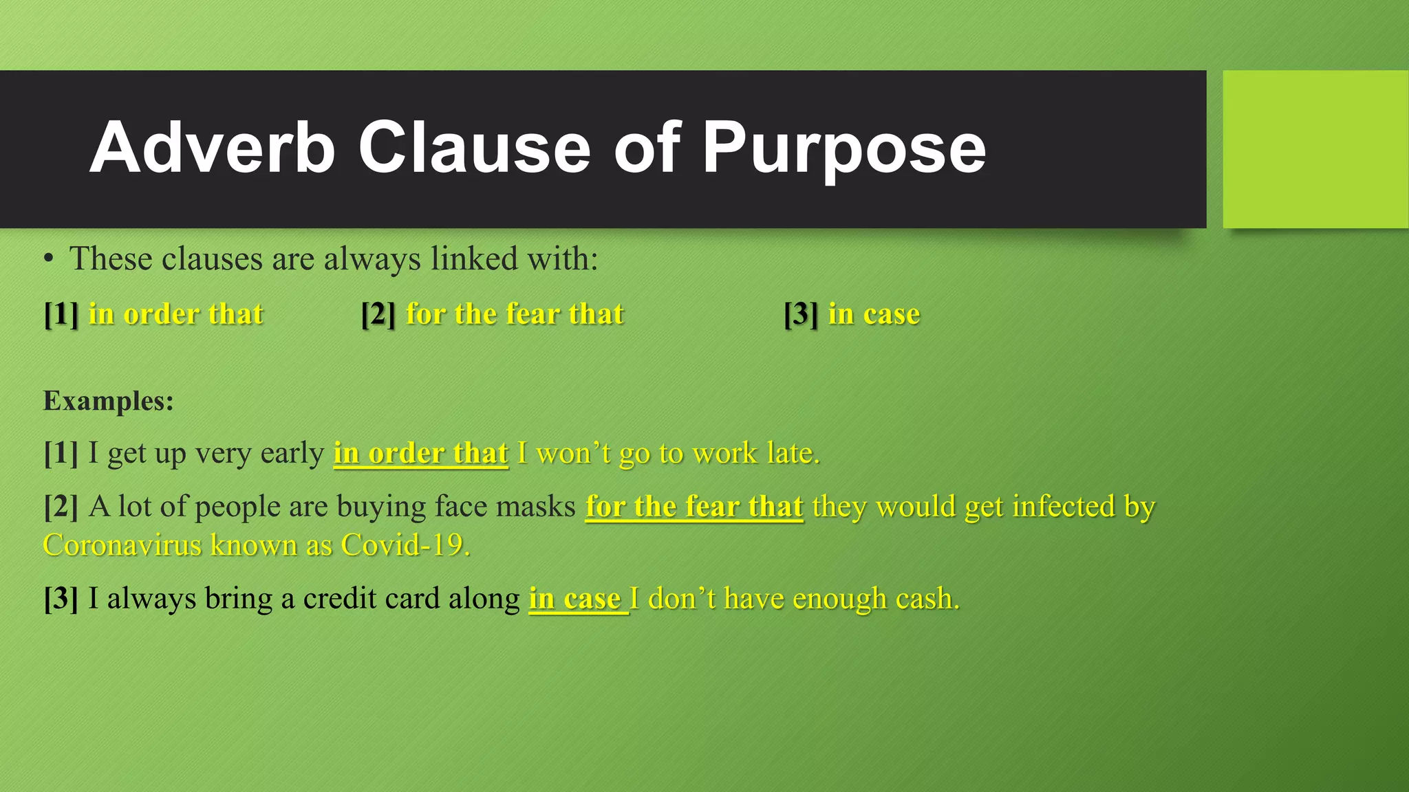 8 Types of Adverb clause | PPTX