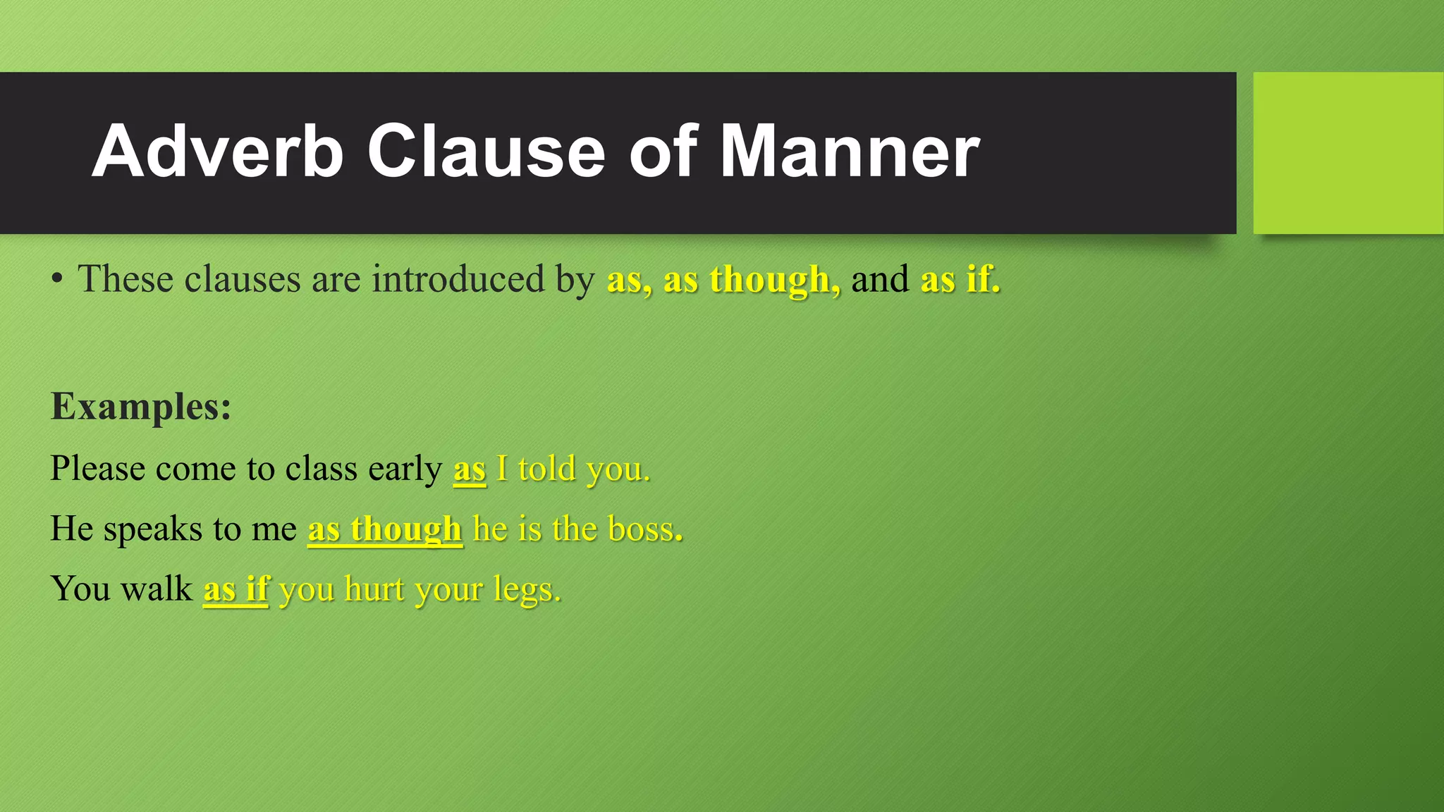 8 Types of Adverb clause | PPTX