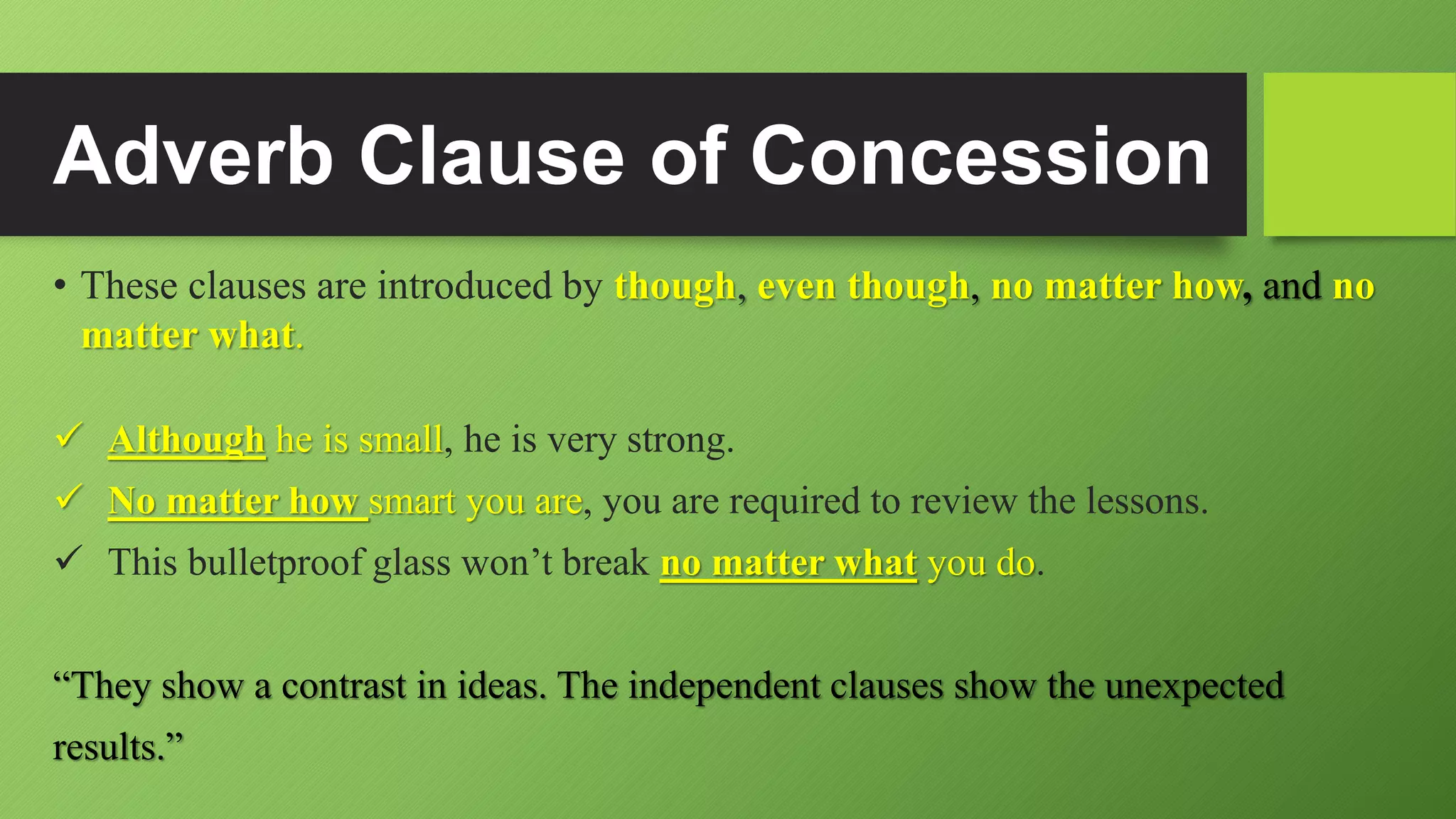 8 Types of Adverb clause | PPTX