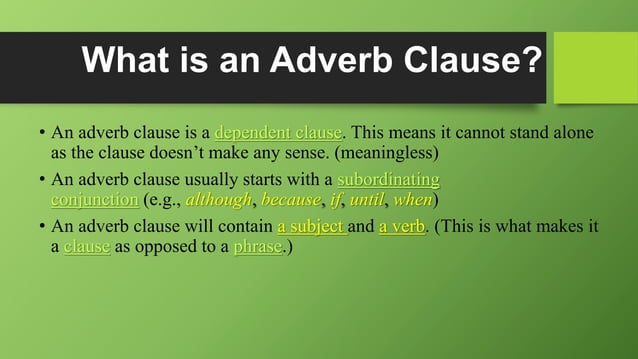 8 Types of Adverb clause | PPTX