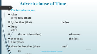 A short summary of adverb clauses in englisg | PPTX