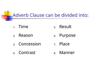 Adverb Clause.ppt Adverb Clause. Clause. ppt ppt | PPT
