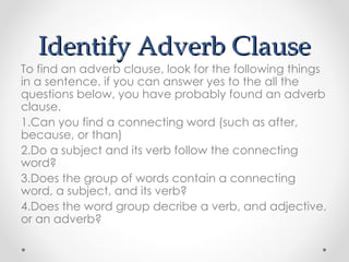 Adverb_Clause.ppt presentation for advanced learning | PPT