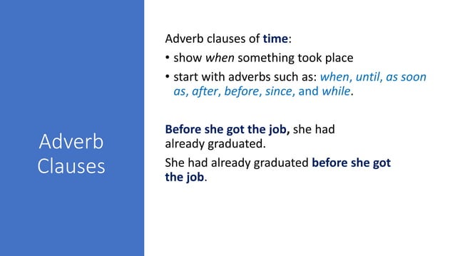 Adverb clauses | PPT