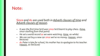 Adverb clauses | PPTX