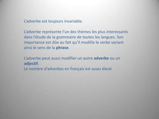 Adverbe | PPT