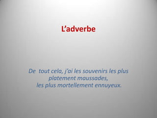 Adverbe | PPT