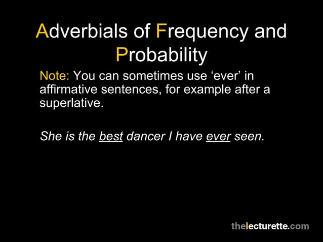 Adverbials of Frequency and Probability | PPT