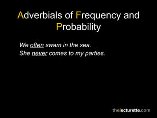 Adverbials of Frequency and Probability | PPT