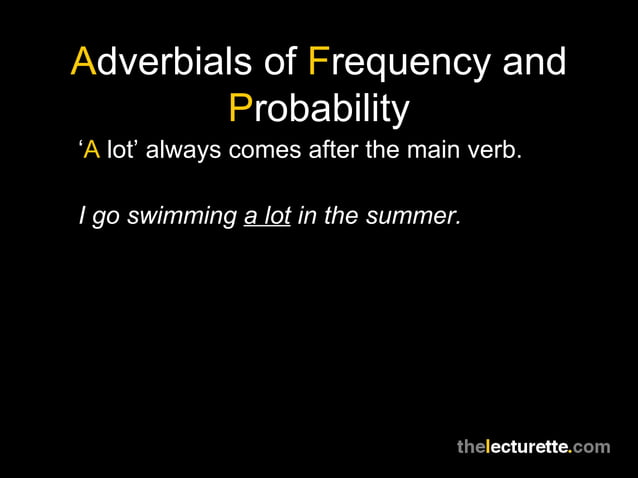 Adverbials of Frequency and Probability | PPT
