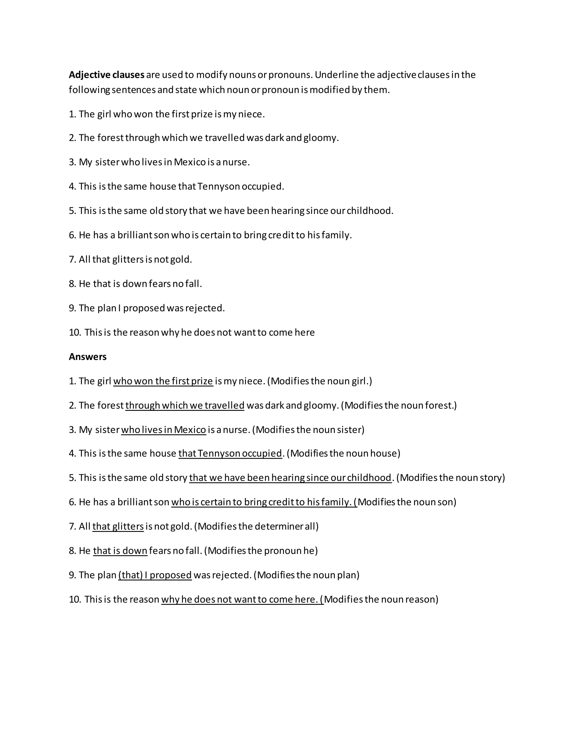 Adverbial and adjectival clause | DOCX