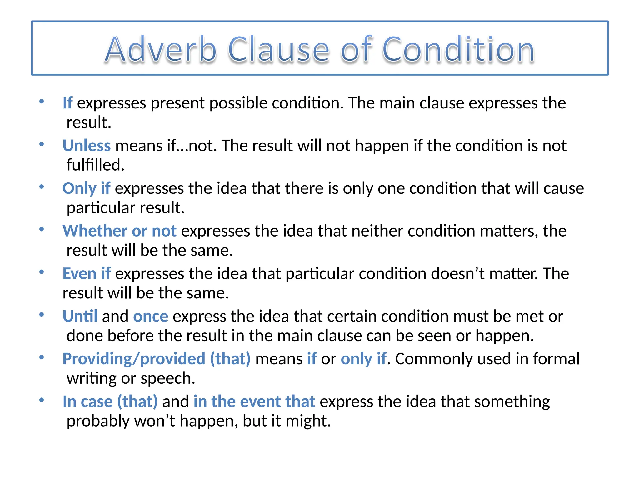 Introduction to Adverbial Clause for primary | PPTX