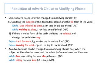 Introduction to Adverbial Clause for primary | PPTX