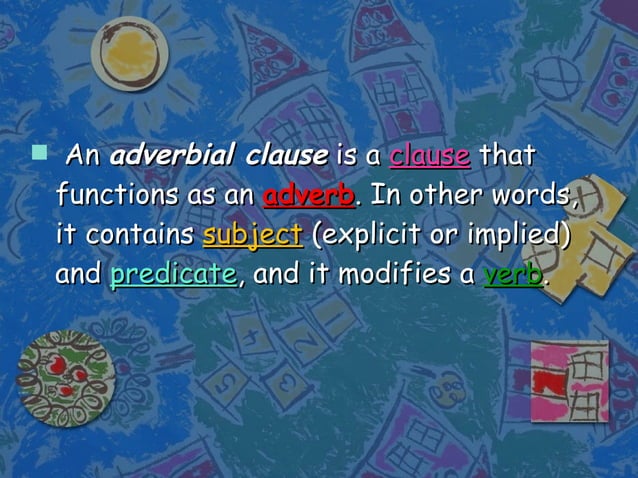 Adverbial clauses | PPT