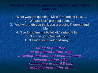 Adverbial clauses | PPT