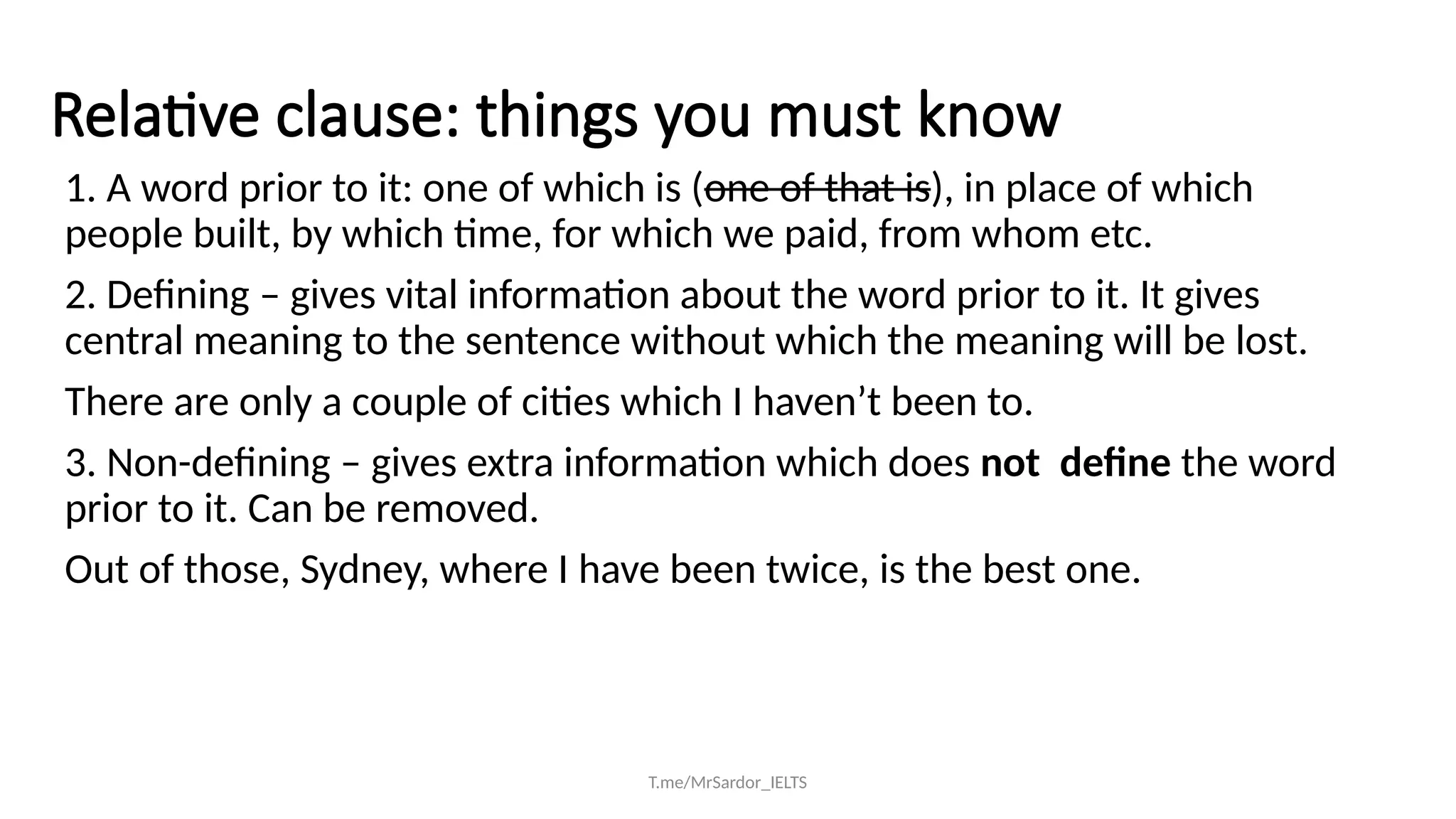 Adverbial and relative clauses. IELTS grammar | PPT