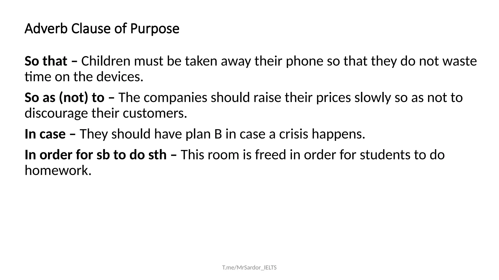 Adverbial and relative clauses. IELTS grammar | PPT