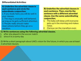 Adverbial Clauses.pptx.pdf for year 9 english | PDF