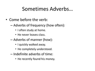 Adverbials | PPTX