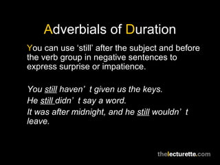 Adverbials of Duration | PPT
