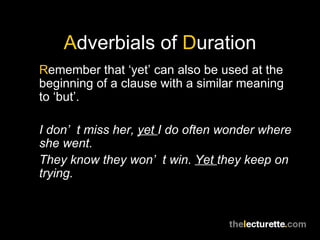 Adverbials of Duration | PPT