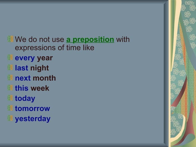 Adverbials of time | PPT