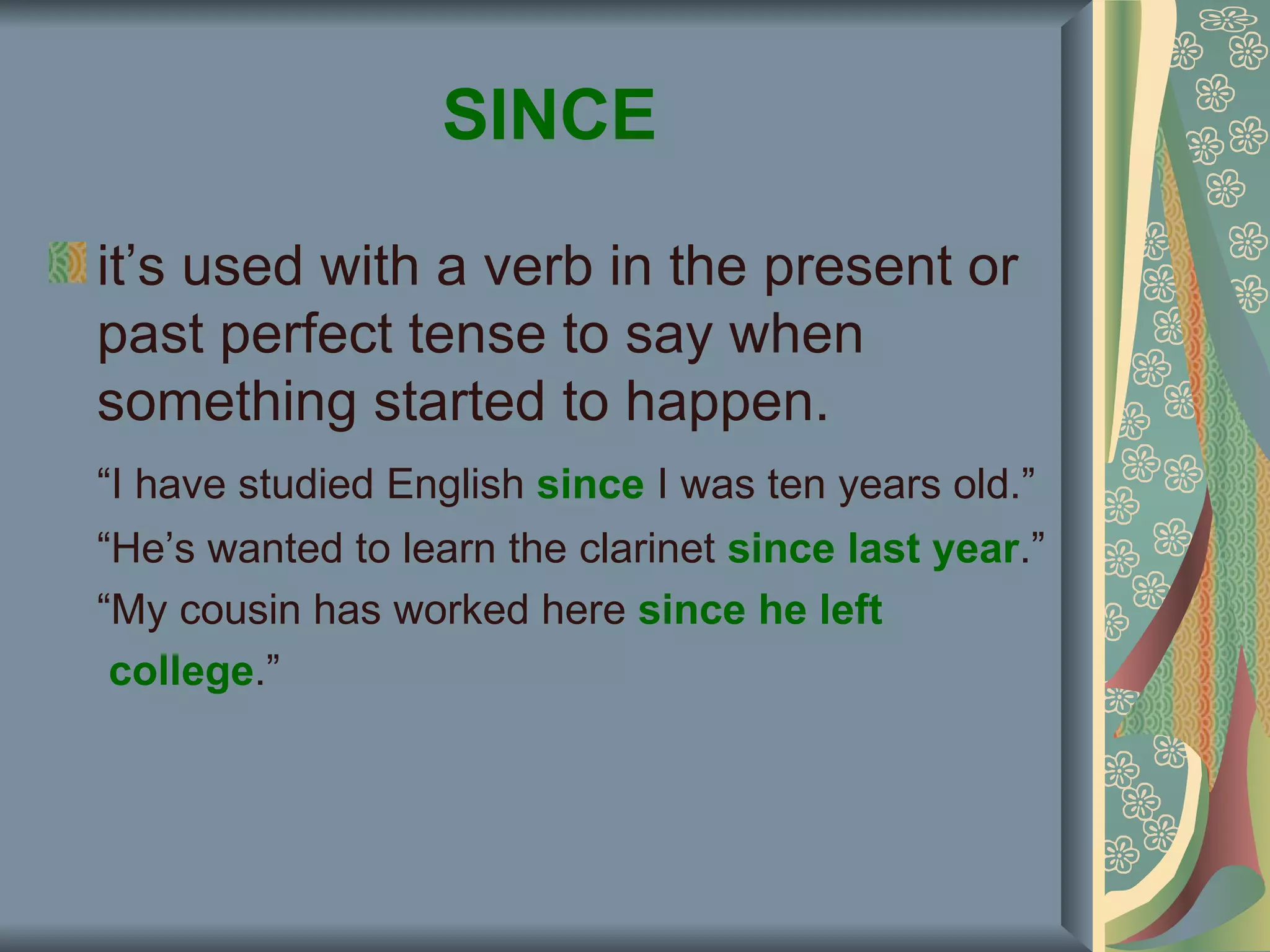 Adverbials of time | PPT