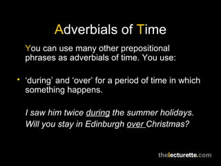 Adverbials of Time | PPT