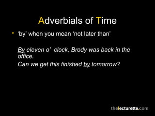 Adverbials of Time | PPT