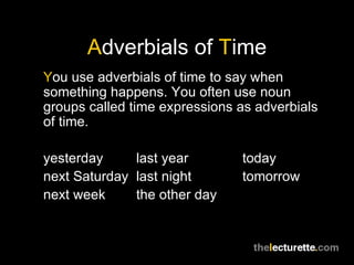 Adverbials of Time | PPT