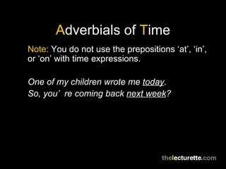 Adverbials of Time | PPT