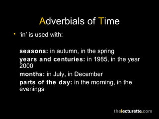 Adverbials of Time | PPT