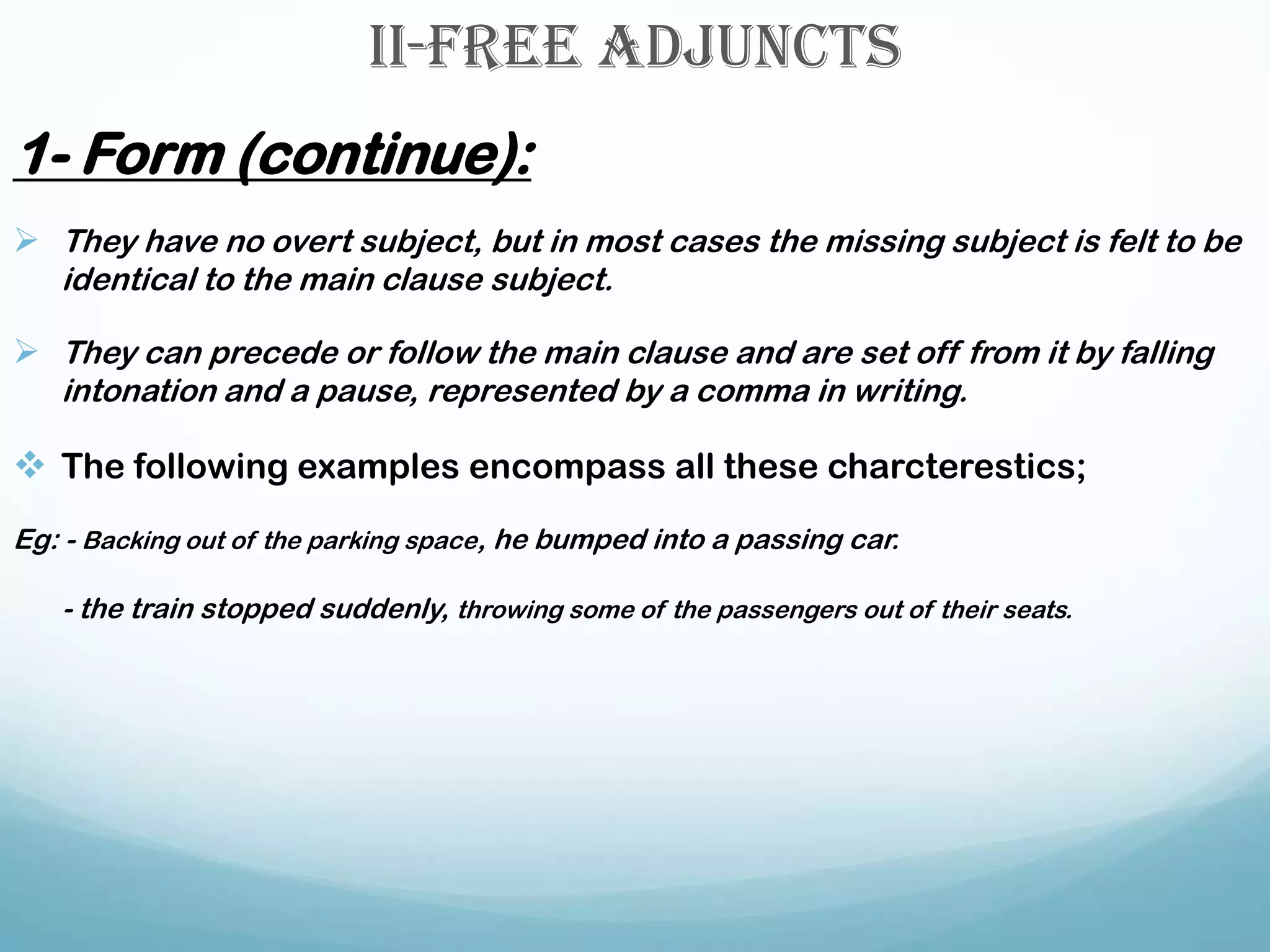 Adverbial subordinate clauses | PPT
