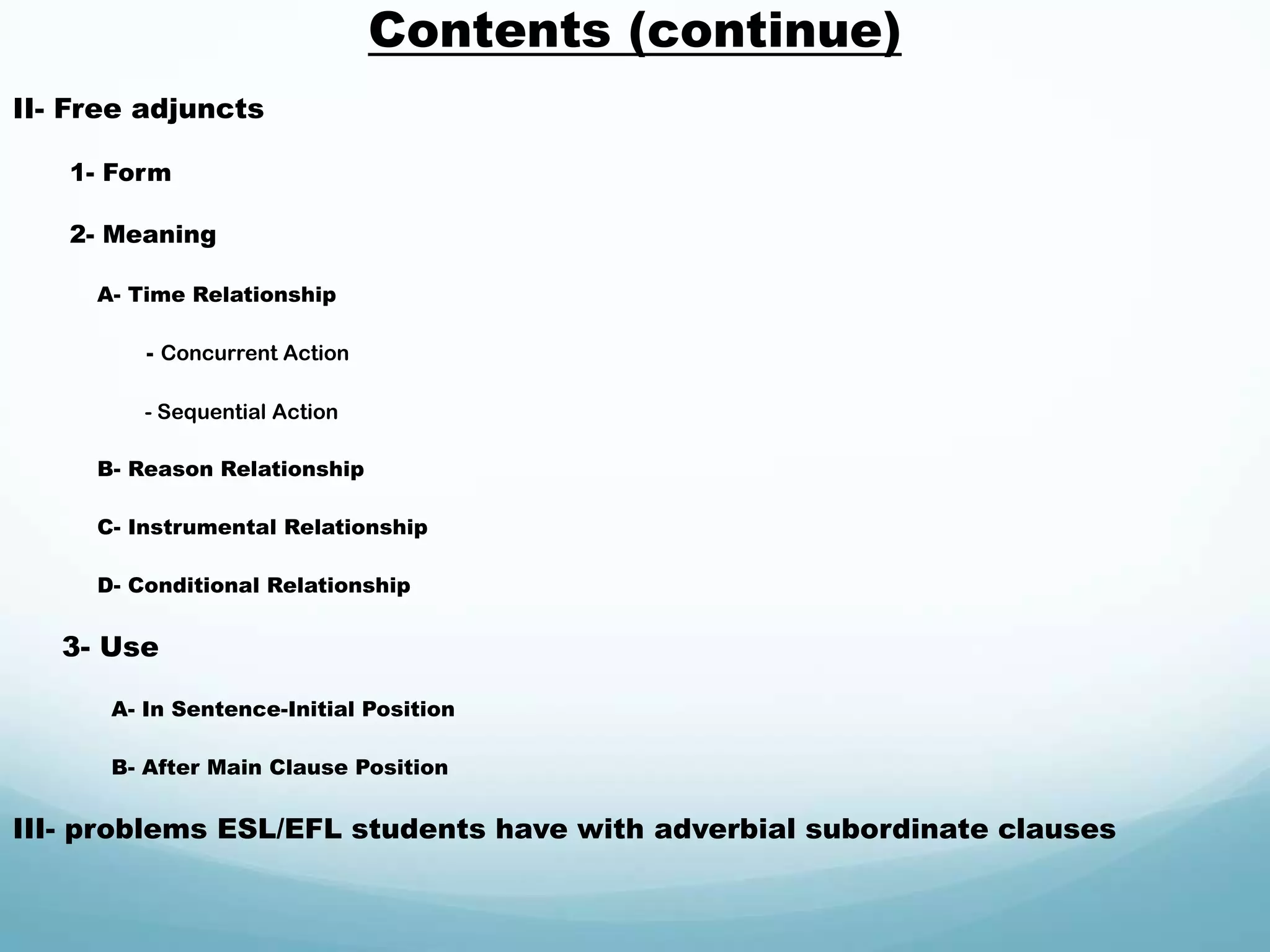 Adverbial subordinate clauses | PPT
