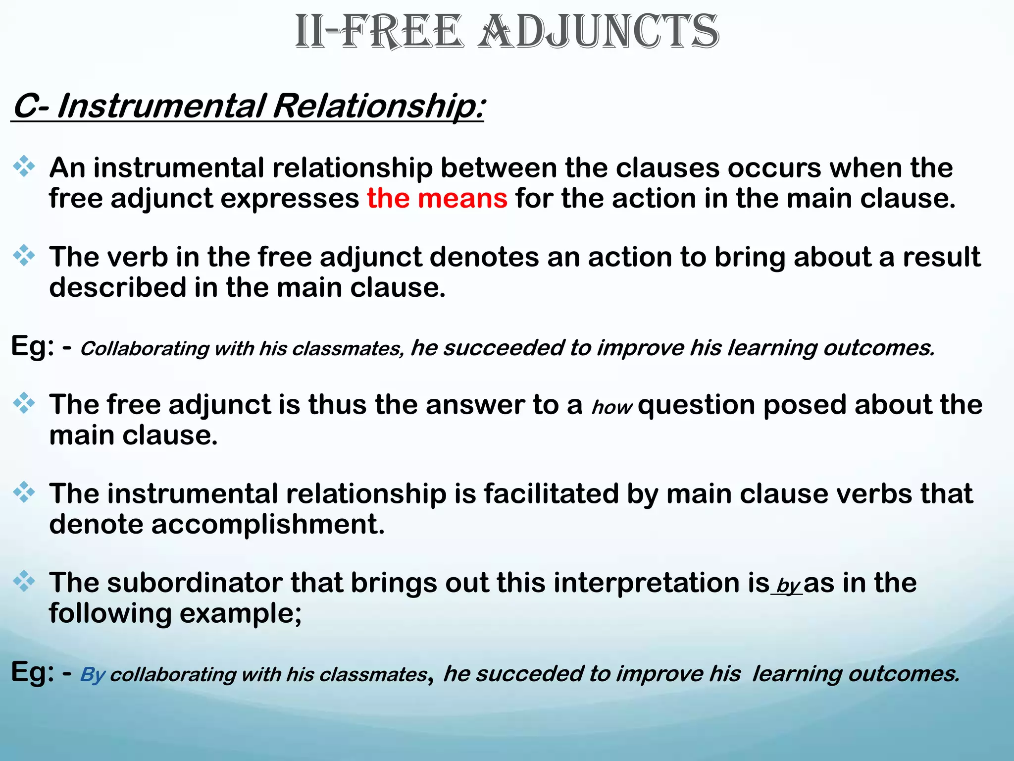 Adverbial subordinate clauses | PPTX