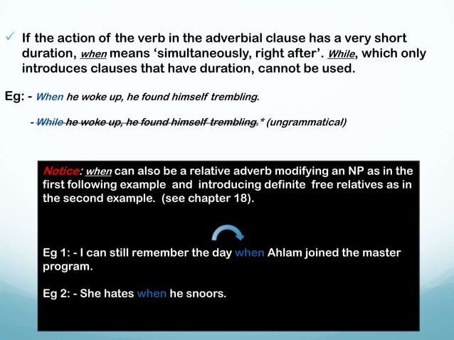 Adverbial subordinate clauses | PPT