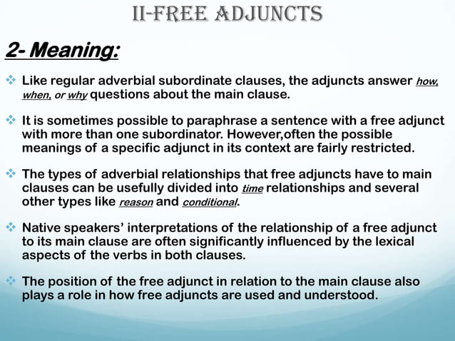 Adverbial subordinate clauses | PPT