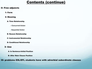 Adverbial subordinate clauses | PPTX