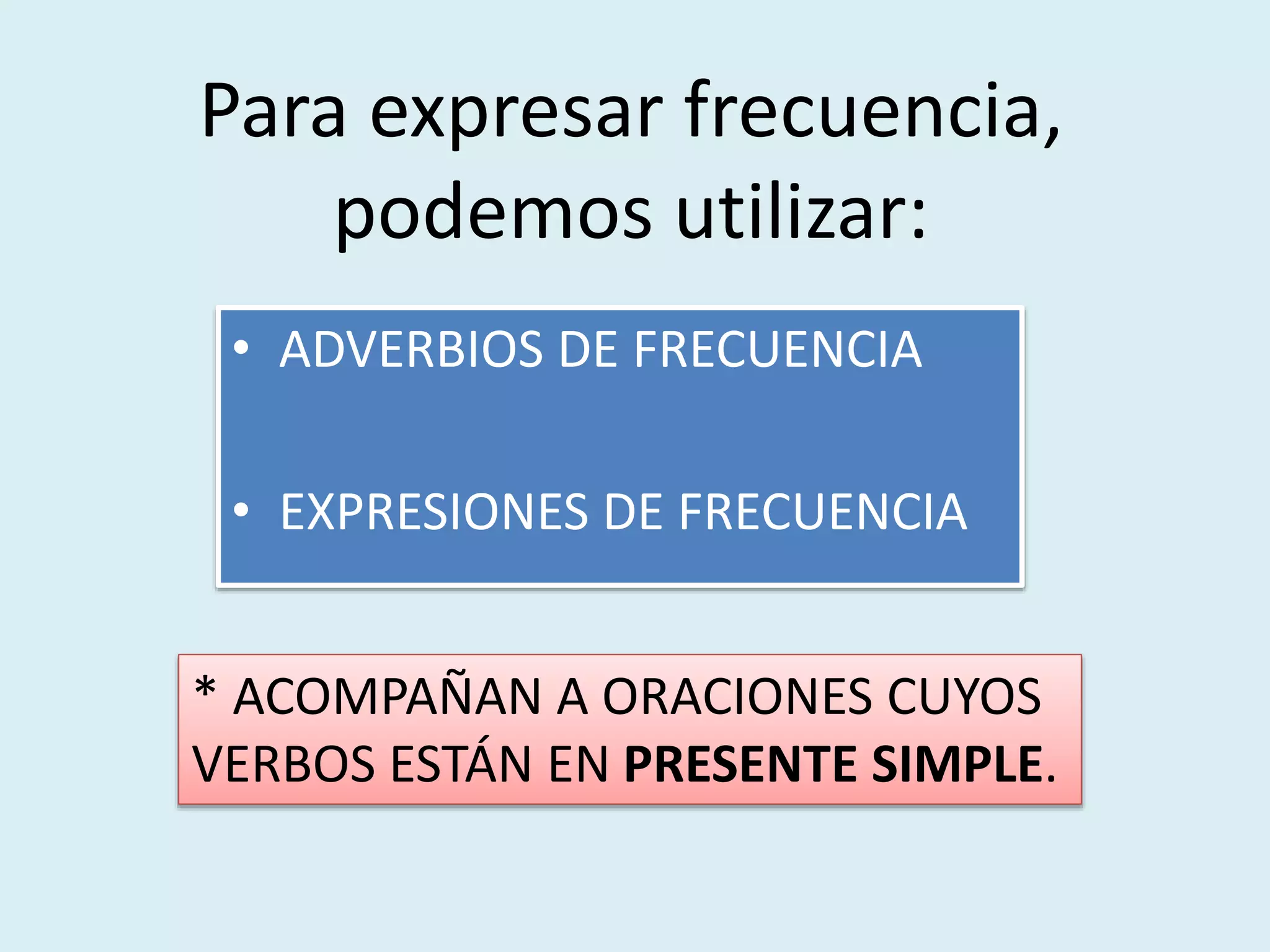 adverbios de frecuencia | PPT
