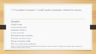 Adverbios de frecuencia | PPTX