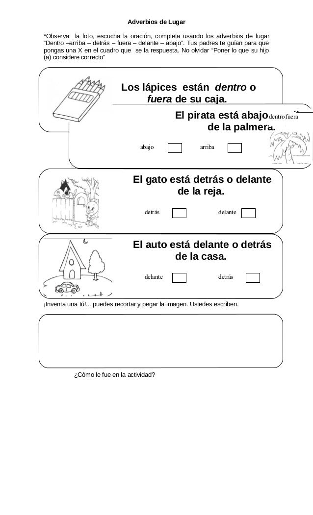 Adverbios De Lugar Ejercicios : Adverbios de lugar: ¿dónde está? – PZQPIU