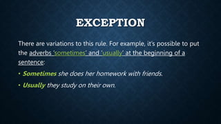 Adverb of Frequency- Cambridge Global English Year 9- Unit 8 | PPT