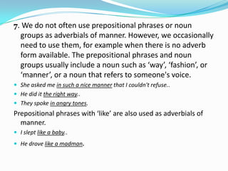 Adverb of manner | PPTX