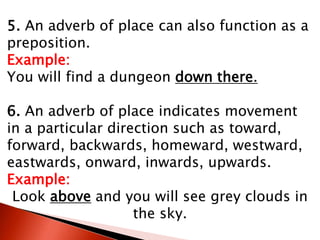 Adverb of place | PPTX