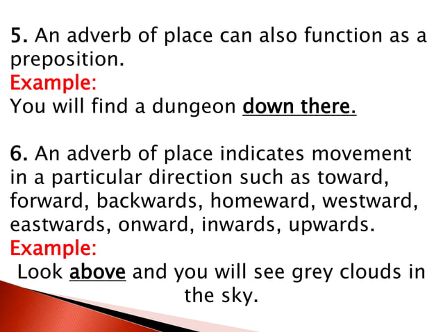 Adverb of place | PPTX