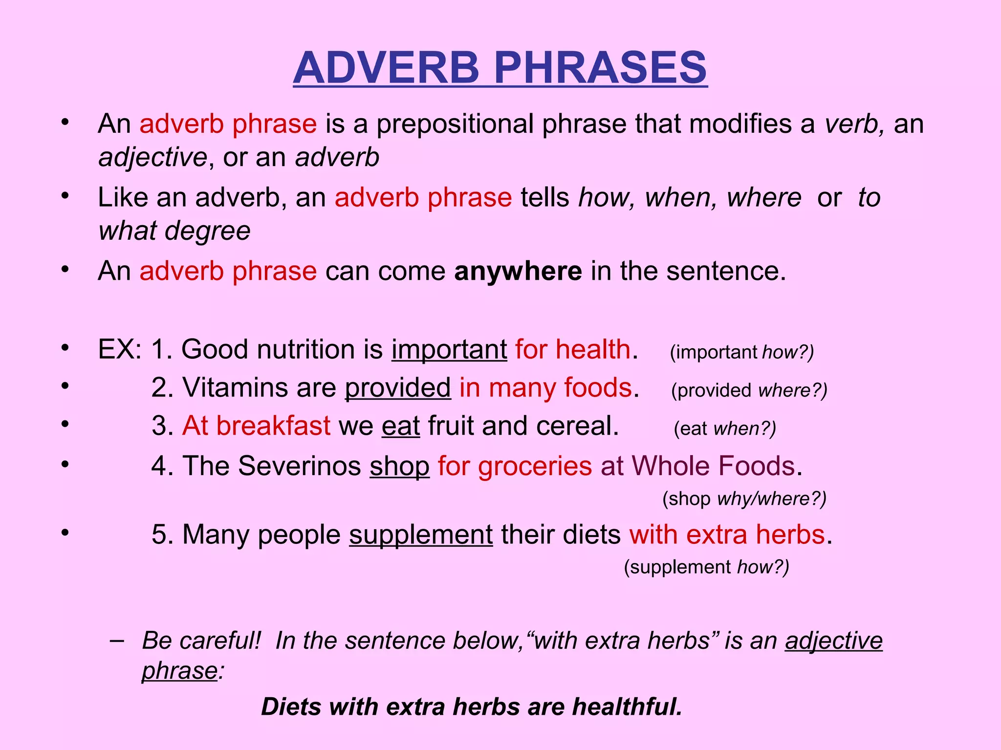 Adverb phrases | PPT