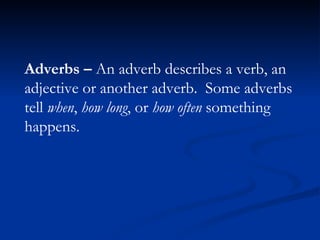 Adverb Powerpoint | PPT