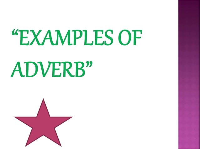 Adverb ppt presentation | PPTX