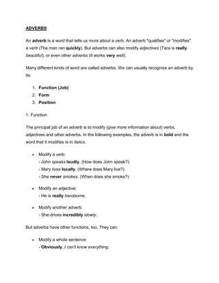 Adverbs | PDF