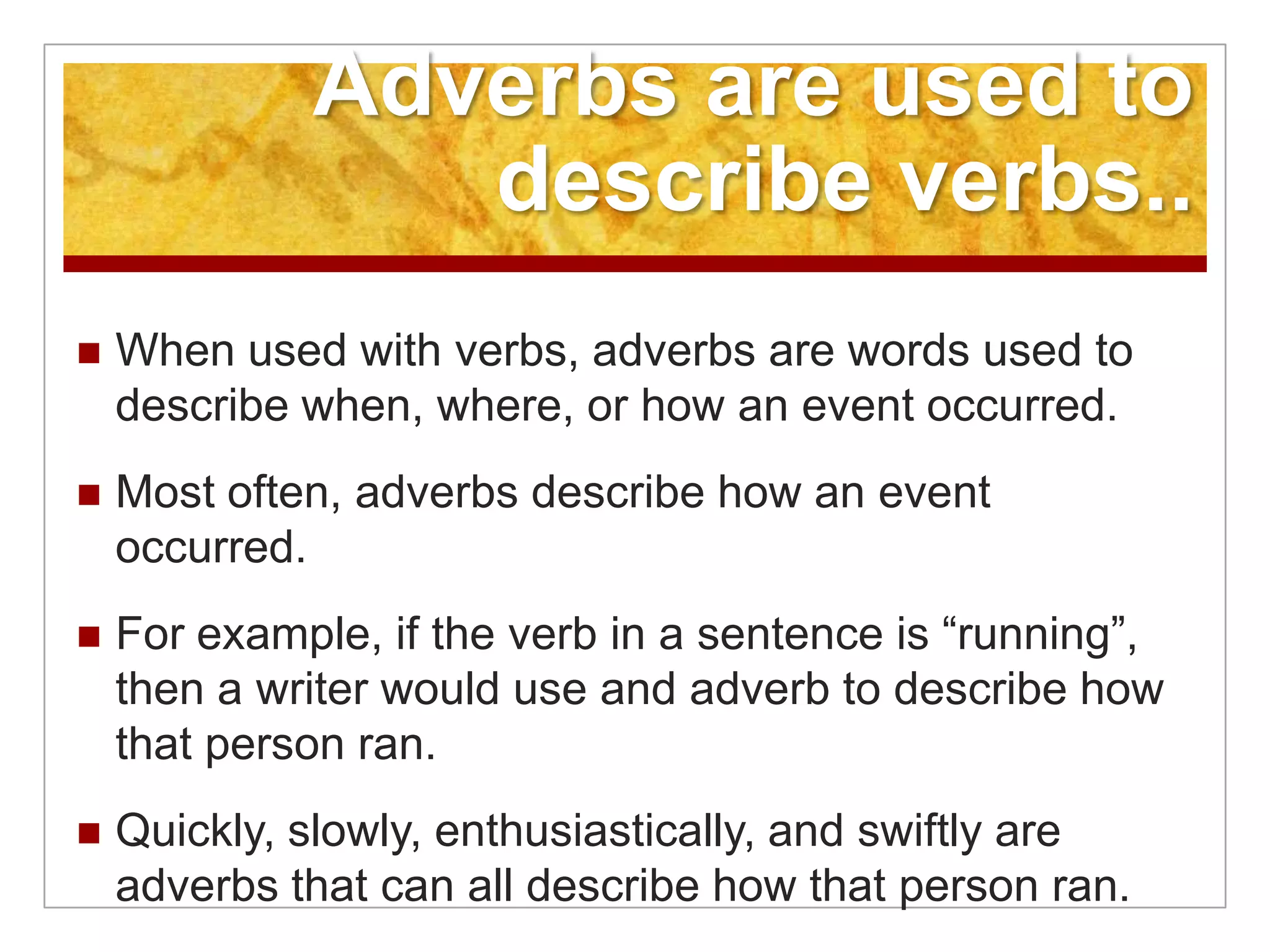 Adverbs | PPTX
